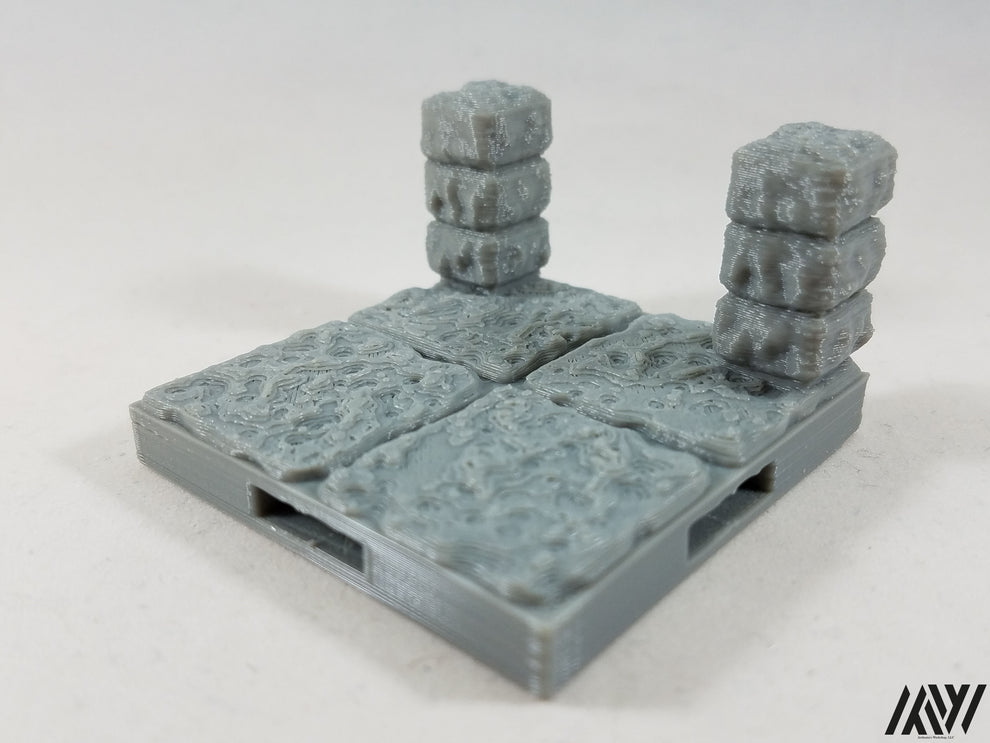 2 Pillar Half Height Tile – Archania Workshop